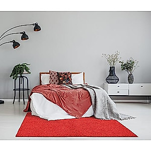 Garland Rug Skyline Shag 5 Ft. x 7 Ft. Area Rug Chili Red