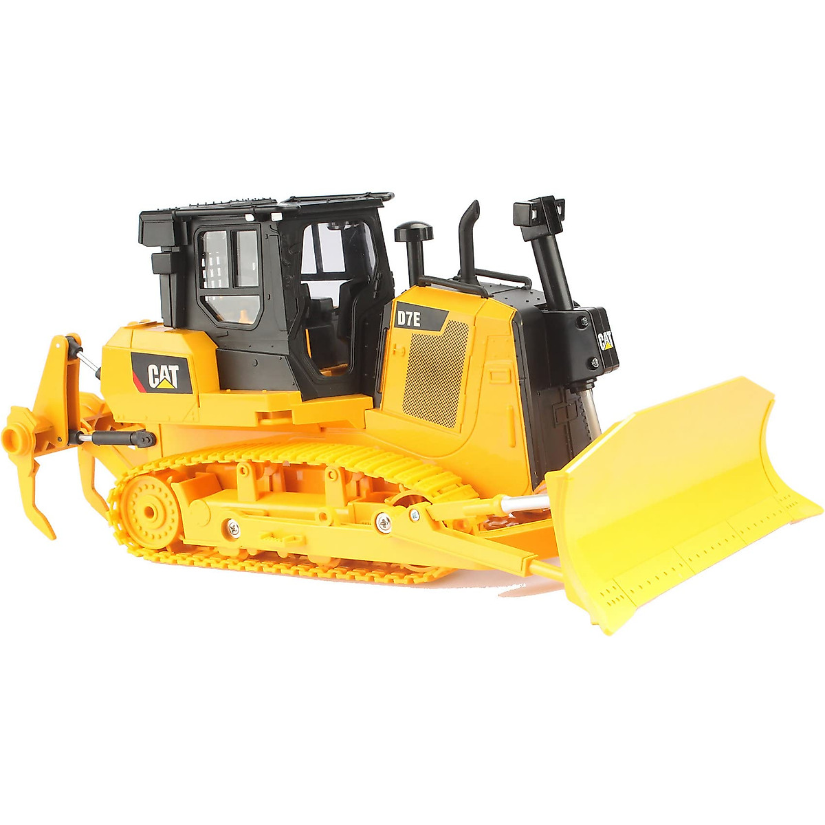 Diecast Masters RC Truck CAT D7E Track-Type Tractor | Fully Functional Radio Control Tractor Truck | 1:24 Scale Model Remote Control Caterpillar Trucks | CAT Yellow Diecast Model 25002