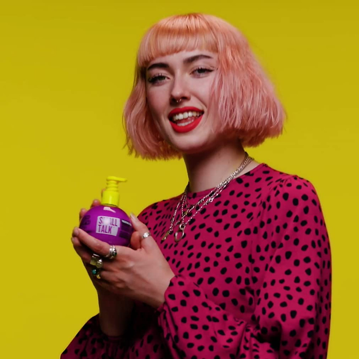 Bed Head TIGI Small Talk MINI 3-in-1 Hair Thickening Cream - Use for Voluminous Hair - For Fine, Thin & Flat Hair - Use on Damp Hair - Premium Hair Thickening Products - 4.2 oz (2 Pack)