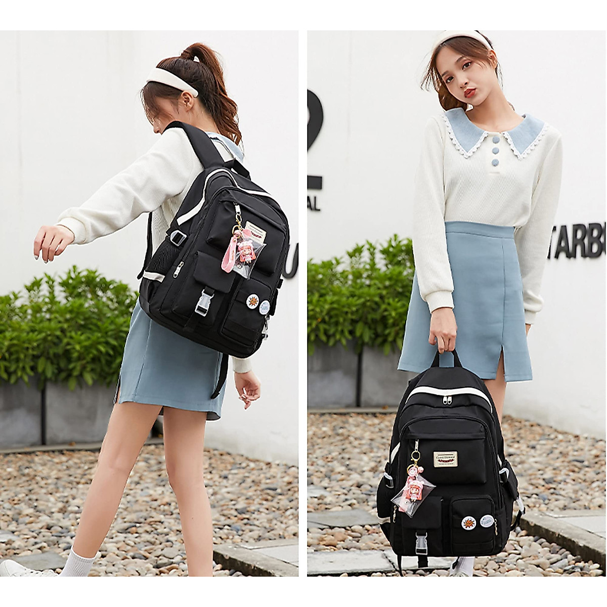 Makukke School Backpacks for Teen Girls - Laptop Backpacks 15.6 Inch College Bookbag Anti Theft Women Casual Daypack