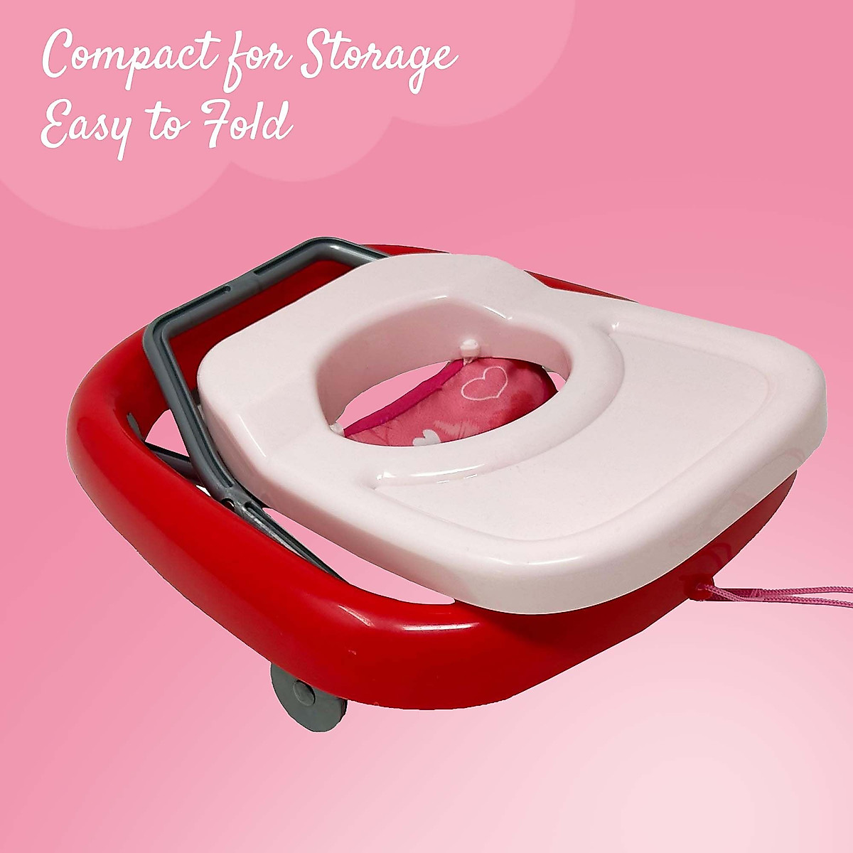 Baby Doll Set with 12 Inch Soft Baby & Foldable Small Baby Doll Walker, Soft Baby Doll Accessories Set, Baby Doll Toys, Baby Doll with Accessories, Learn to Walk Baby Dolls for Toddlers 3+