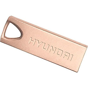 HYUNDAI Bravo Deluxe 16GB USB 2.0 Metal Flash Drive with Keychain - Max. Read Transfer Rate 10MB/s and Max. Write Transfer Rate 3MB/s [Rose Gold] Components U2BK/16GARG