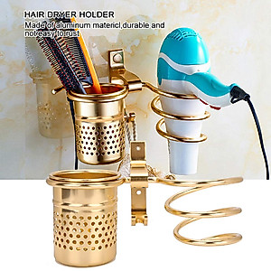 Hair Tool Organizer,Hair Dryer Holder,Blow Dryer Holder,Hair Tools Organizer,Aluminum Wall Mounted Hair Dryer Holder Fixing Screws for Bathroom Shower Hotel Barber