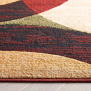 Well Woven Dulcet Bingo Red Modern Geometric Area Rug (3'11" x 5'3")