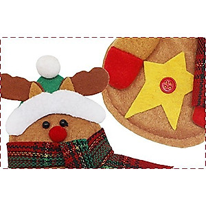 Coming 12 Sets Kitchen Cutlery Suit Silverware Holders Pockets Knifes Forks Bag Snowman Shaped Christmas Party Decoration Christmas Bags for Knife and Fork Christmas Decorations