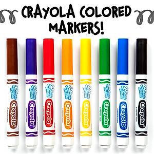 Crayola Washable Markers - Black (12ct), Kids Broad Line Markers, Bulk Markers for Classrooms & Teachers