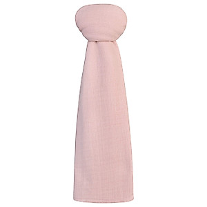 Ely's & Co. Cotton Muslin Swaddle Blanket 1-Pack for Baby Girl — 100% Cotton Muslin Extra-Large Swaddle Blankets (47” x 47”) Petal Pink