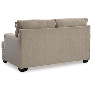 Signature Design by Ashley Stonemeade Casual Loveseat with 2 Toss Pillows, Light Brown