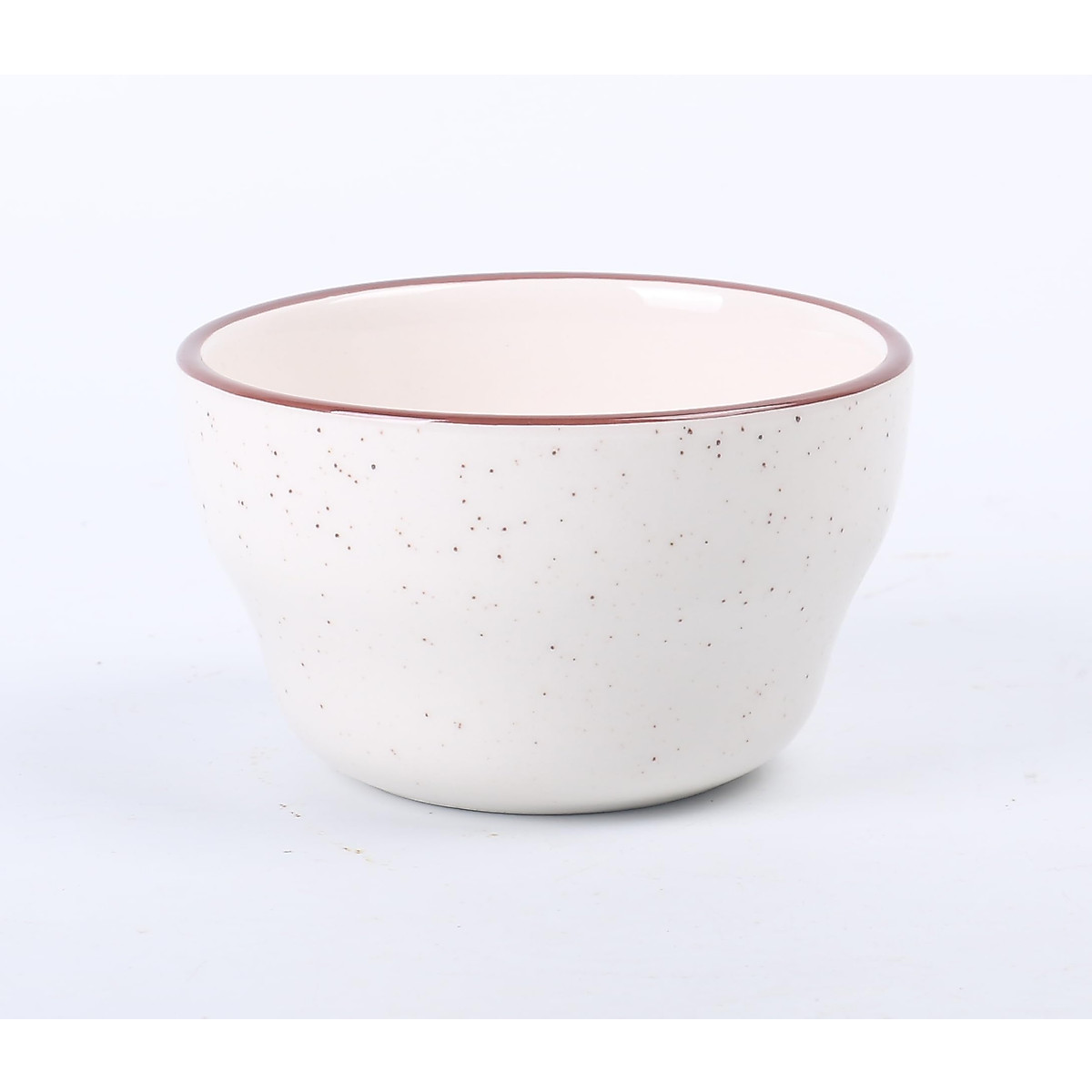 Restaurant Value, Stoneware Narrow Rim (7.25oz Bouillon Cup, Brown Speckle,Ivory)