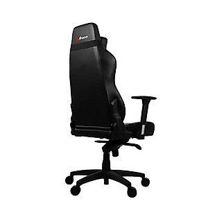 Arozzi - Vernazza Premium PU Leather Ergonomic Gaming/Office Chair with High Backrest, Recliner, Swivel, Tilt, Rocker, Adjustable Height & Adjustable Lumbar & Neck Support - Black - Red Accents