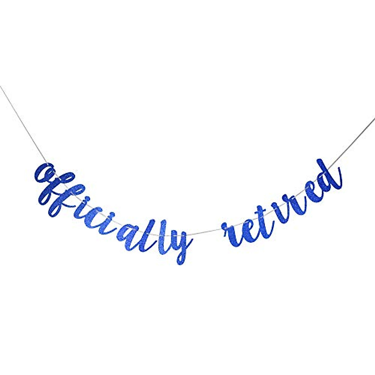 Starsgarden Retirement Party Banner, Happy Retirement, I'm Retired, Goodbye Tension Hello Pension, Goodluck We Will Miss You Retirement Party Hanging Paper flag(Blue Retired)