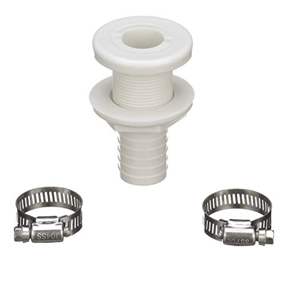 Seachoice Bilge Pump Installation Kit for 1-1/8 in. Outlets, w/ 6 Ft. Hose, 2 Hose Clamps, and Thru-Hull Fitting