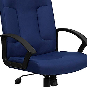 Flash Furniture Garver Mid-Back Navy Fabric Executive Swivel Office Chair with Nylon Arms