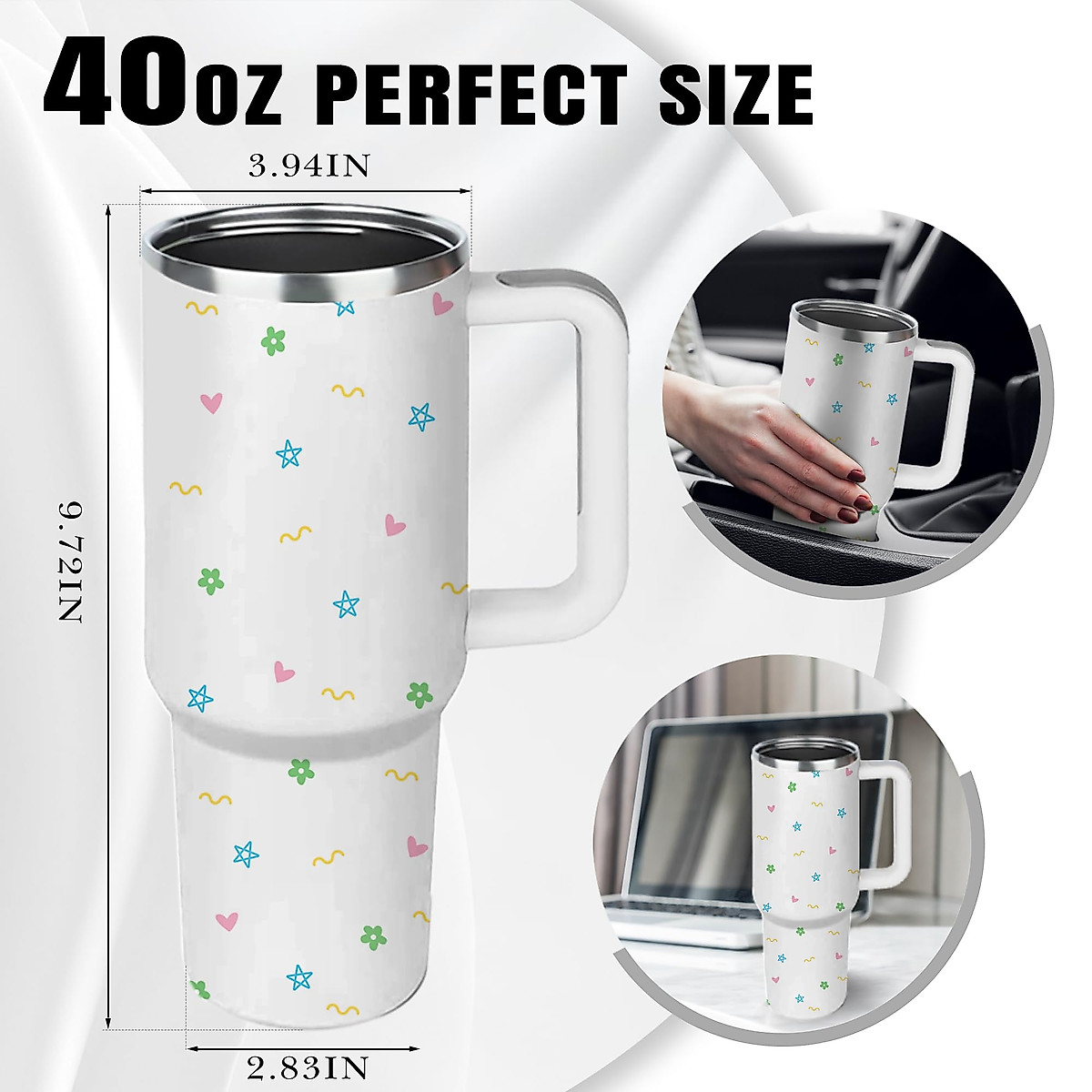 NIAXAUYT Friend Gifts for Women, You'll Always be My Best-Tea Stainless Steel Tumbler Cup Set 40oz, Birthday Gifts for Friendship, Funny Christmas Gifts for BFF Bestie Mug with Handle