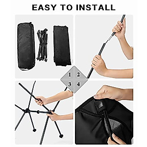 Lyweem Folding Camping Chair for Adults Lightweight Beach and Picnic Chair - Portable High-Backrest and Aircraft-Grade Aluminum with Side Pocket - Perfect for Outdoor Activities 330LBS Support, Black
