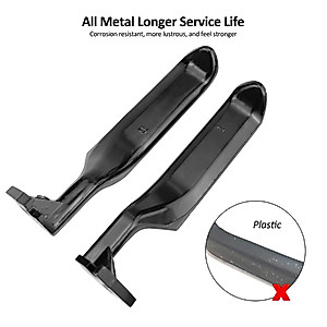 All Metal Interior Door Handle Fit for Ford Bronco F150 F250 F350 F53 F59 F800 1987-1996, Right Left Front Driver &Passenger Side Pair Replaces E7TZ-1522601-A, E7TZ-1522600-A, 77177, 77178 (Black)