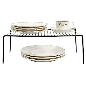 ARCCI Kitchen Cabinet Shelf Organizer Set of 3, Large (15.7 x 9.4 inch) Rustproof Metal Wire Pantry Storage Shelves, Dish Plate Racks for Cabinets, Freezer, Counter, Cupboard Organizers and Storage