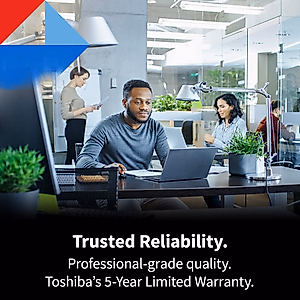 Toshiba N300 PRO 8TB Large-Sized Business NAS (up to 24 bays) 3.5-Inch Internal Hard Drive - Up to 300 TB/year Workload Rate CMR SATA 6 GB/s 7200 RPM 256 MB Cache - HDWG480XZSTB