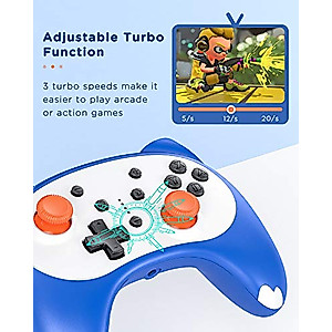 VIVEFOX Switch Lite Controller, Wireless Pro Controller for Switch Switch Lite Cartoon Kitten Switch Gamepad Supports Wake-up, Turbo, Gyro Axis, Dual Shock and Audio Jack Mabel