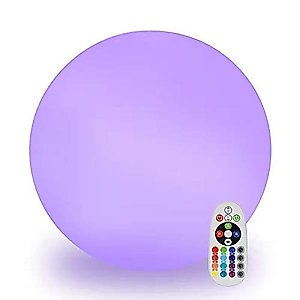 LED Ball Light, Rechargeable Remote Control Cordless 16 RGB Colors Decorative Waterproof Ball Lights Indoor Outdoor Lighting Night Lights for Home Garden (4.7in)
