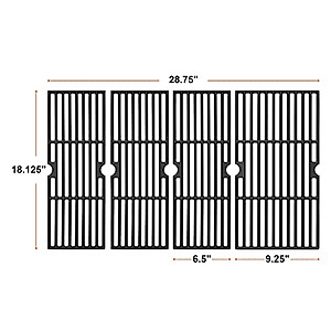 Cast Iron Grill Grates for Charbroil Performance 5 Burner Grills 463275517 463243518 463243519 463275717, Cooking Grids for Charbroil Performance 6 Burner 463274419 Grill, G470-0002-W1 G470-0003-W1