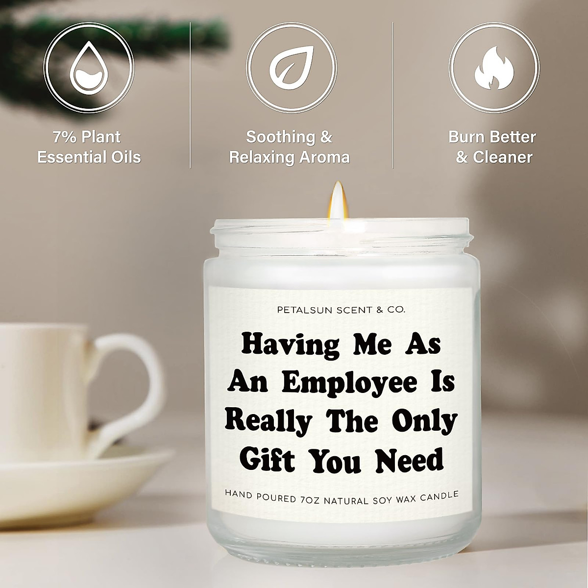 Petalsun Boss Gifts for Women, Men - Handmade Candle Gifts for Boss, Cool Gifts for Bosses, Boss Lady Gifts for Women, Boss Birthday Gifts, Boss Christmas Gifts, 7 oz Soy Wax Candle (Lavender)