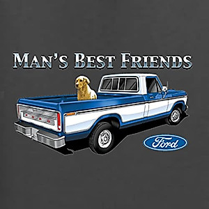 Wild Bobby Ford Motors Funny Man's Best Friends Pickup Truck Dog Cars and Trucks Unisex Graphic Hoodie Sweatshirt, Charcoal, XX-Large