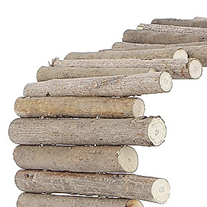 QANYEGN Hamster Wooden Bridge, Hamster Wooden Fence with Hideout, Rat Ladder Bridge Toy for Small Animals (40cm)