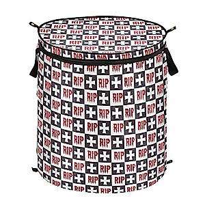 Ghost Buffalo Check Plaid Halloween Pop Up Laundry Hamper with Lid Foldable Storage Basket Collapsible Laundry Bag for Apartment Travel Picnics