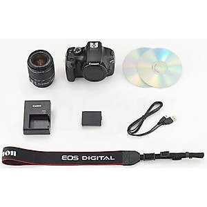 Canon Digital SLR Camera EOS Kiss X50 with EF-S18-55mm IS II Lens Kit (Black) - International Version (No Warranty)