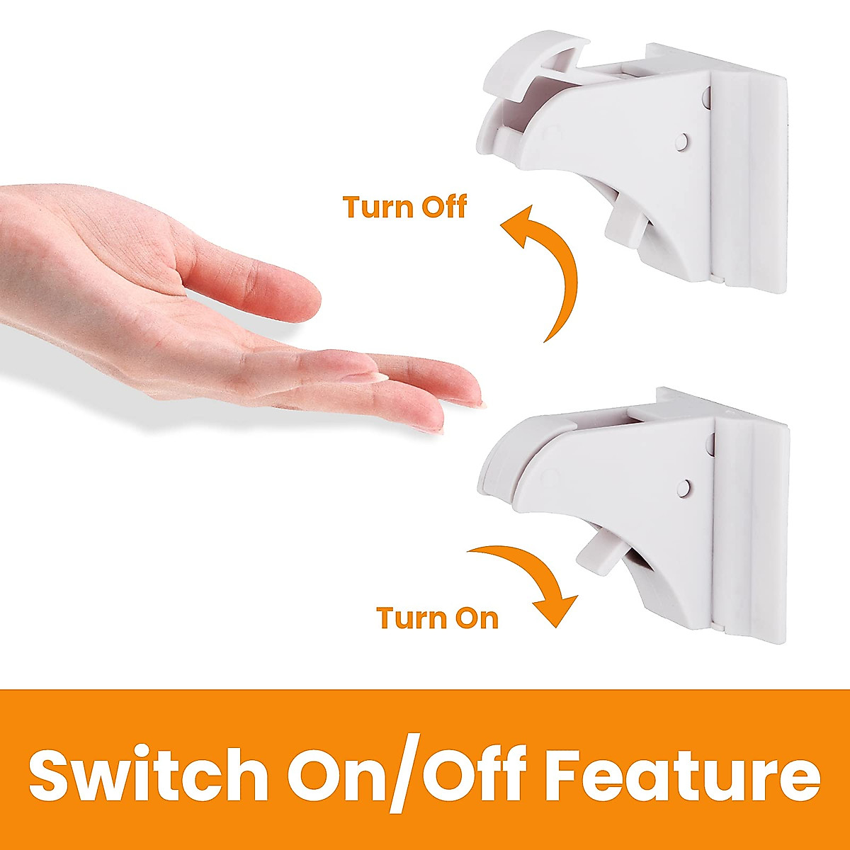 YSF 12 Pack Magnetic Cabinet Locks Highly Secure Baby Proofing Cabinet Latch Child Safety Locks for Cupboard Drawers, Adhesive Easy Installation Children Proofing Cabinet Latches(10 Locks + 2 Keys)