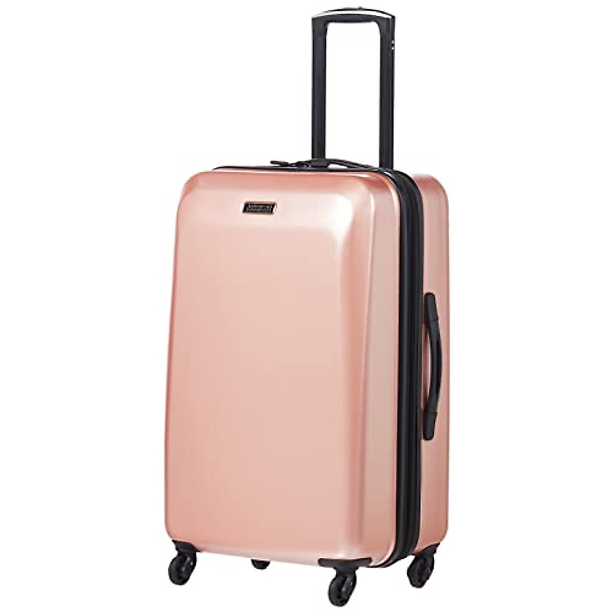 American Tourister Moonlight Hardside Expandable Luggage with Spinner Wheels, Rose Gold, Carry-On 21-Inch
