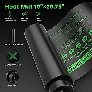 MARS HYDRO Seedling Heat Mat Waterproof 10''x 20.75'' and Digital Thermostat Comb Set with Propagation Heating Mat Temperature Controller for Indoor Seed Starting