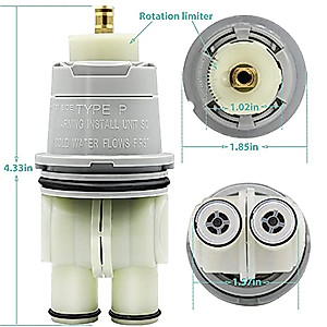 RP46074 Shower Valve Cartridge Assembly Compatible For Shower and Tub 13/14 Series Faucet, Single-handle Universal Valve Cartridge Repair Assembly, Replacement Monitor Cartridge