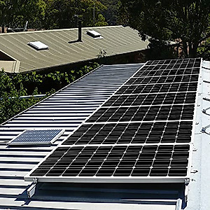 DSJ Monocrystalline Solar Panel 100W 18V Glass Solar Panels High Efficiency Module Pv Power for Rv, Camper, Vehicle Caravan