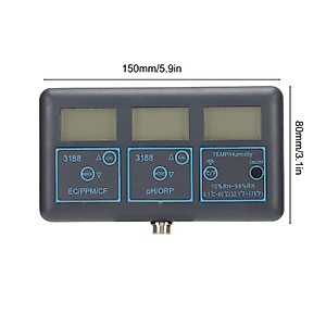 7 in 1 Water Quality Monitor Meter ABS Automatic Calibration with Power Plug Temperature and Humidity Detector for Tuya TDS ORP CF EC