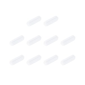 MECCANIXITY Magnetic Stirrer Mixer Stir Bar Rod 25mm(1") x8mm Cylinder Shape PTFE Coating Magnet White for Laboratory 10Pcs