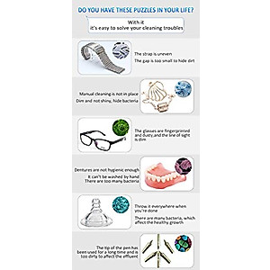 Digital Ultrasonic Jewelry Cleaner with Digital Timer 700mL 42KHz Ultrasonic Cleaner for Eyeglasses Basket for Parts Denture for Gun Blade,Diamond Ring Cleaner -Jewelry Cleaner Ultrasonic Machine