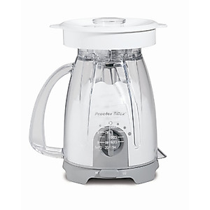 Proctor-Silex 8-Speed Blender, 48 Ounce Capacity, Stainless Steel, White