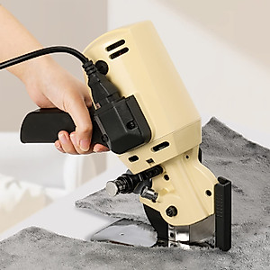 CGOLDENWALL Large Electric Rotary Fabric Cutter Cloth Cutter Cutting Machine Electric Rotary Scissors Industrial Grade for 1 inch Multi-Layer Cloth Fabric Leather Wool Rubber Curtain and Carpet 110V