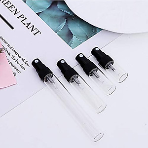 Enslz 2ml mini Perfume Mist Spray Bottles Refillable Mini Empty Travel Clear Refillable Atomizer Glass Bottles 30pcs (2ml)