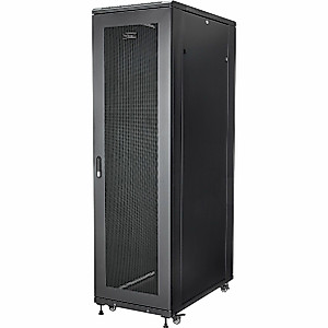 StarTech.com 4-Post 42U Server Rack Cabinet, 19" Data Rack Cabinet for IT Equipment Mount, Full Size Network Cabinet Storage