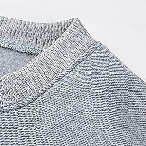 Thenlian Personality Men's Winter Casual Slim Long Sleeve Sweatshirt Pullover Top Blouse(XXL, Gray)