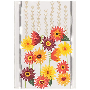 Now Designs Floursack Kitchen Towels Quick Dry Cotton Hand Towel Set, 3 Count, Farmers Market, 20 x 30 in