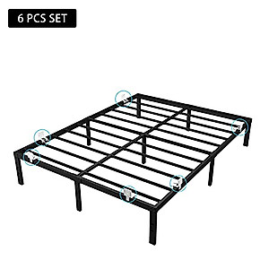 Woozuro Non Slip Mattress Gaskets for Bed Frame, Mattress Holder in Place Gripper， Keep Mattress from Sliding Stopper, 6 Pcs White Baffle Fit for Box Spring, Wide Applicability