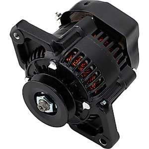 GM Denso Style 1-Wire Mini Race Alternator, 90 Amp, Black