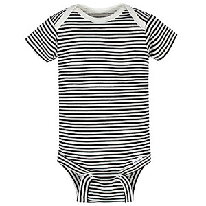 Gerber Baby Boy's 8-Pack Short Sleeve Onesies Bodysuits, Jungle Blue, 6-9 Months