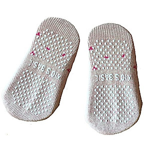 QandSweat Baby Toddler Non-skid Socks Little Girls Cute Cartoon Floor Socks 9-36 Months (Cartoon 8 Pairs)