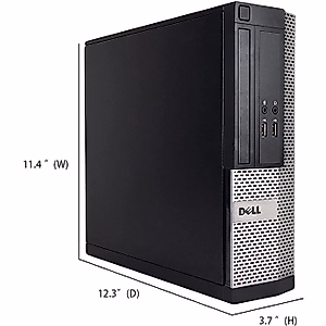 Dell OptiPlex 7010 Computer Desktop PC, Intel Core i7, 8GB RAM, 500GB HDD, MTG New 22 inch LED Monitor, RGB Speaker and Keyboard Mouse, WiFi, Windows 10 Pro (Renewe