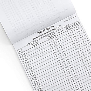 Blue Summit Supplies 25 Patient Sign in Forms, Carbonless 3 Part Forms with Peel Away Adhesive Labels, HIPAA Compliant for Privacy in Doctor, Medical, Dental Office, Blue, 25 Pack